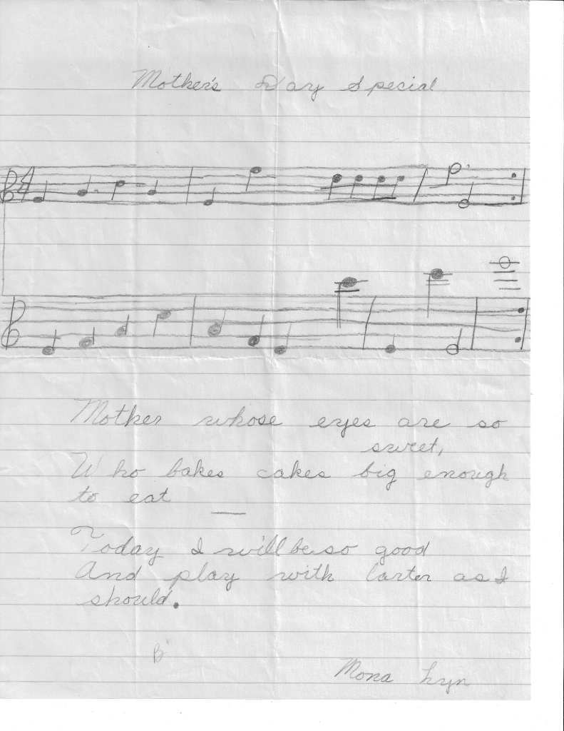 Previously unknown early works discovered - Mona Lyn Reese, Composer